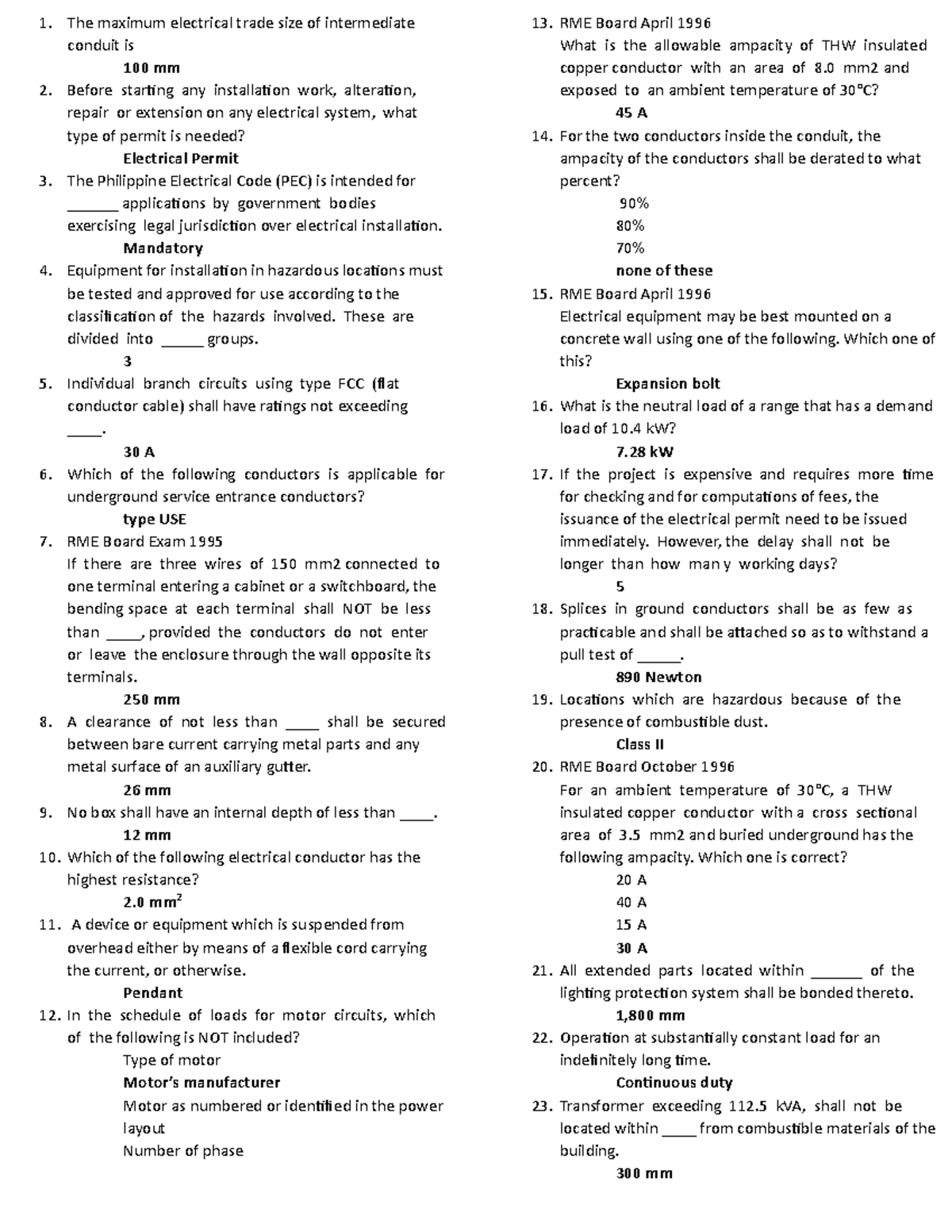 The maximum electrical trade size of intermediate conduit is - The ...