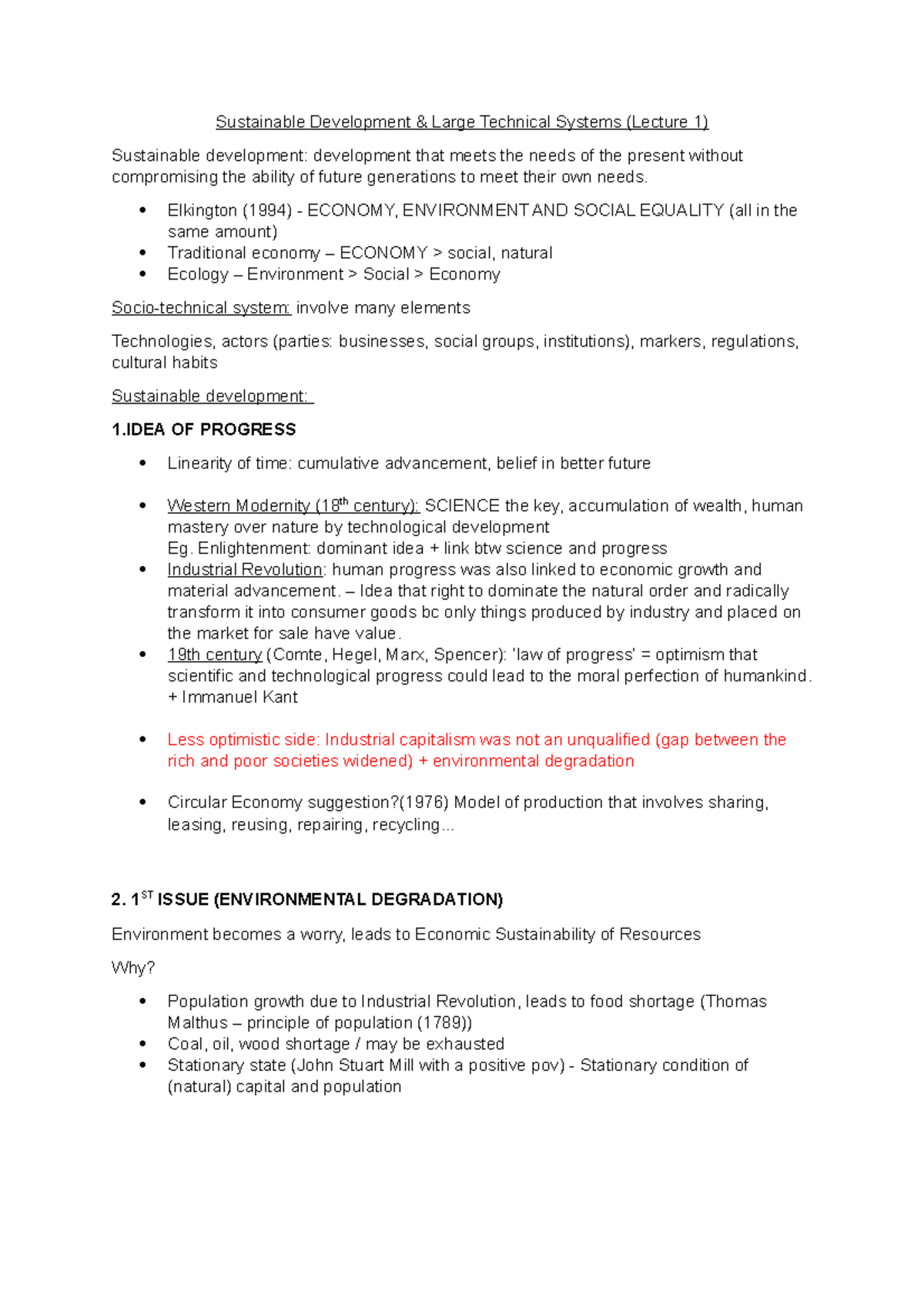 Sustainable Development (Lecture 1) - Sustainable Development & Large ...