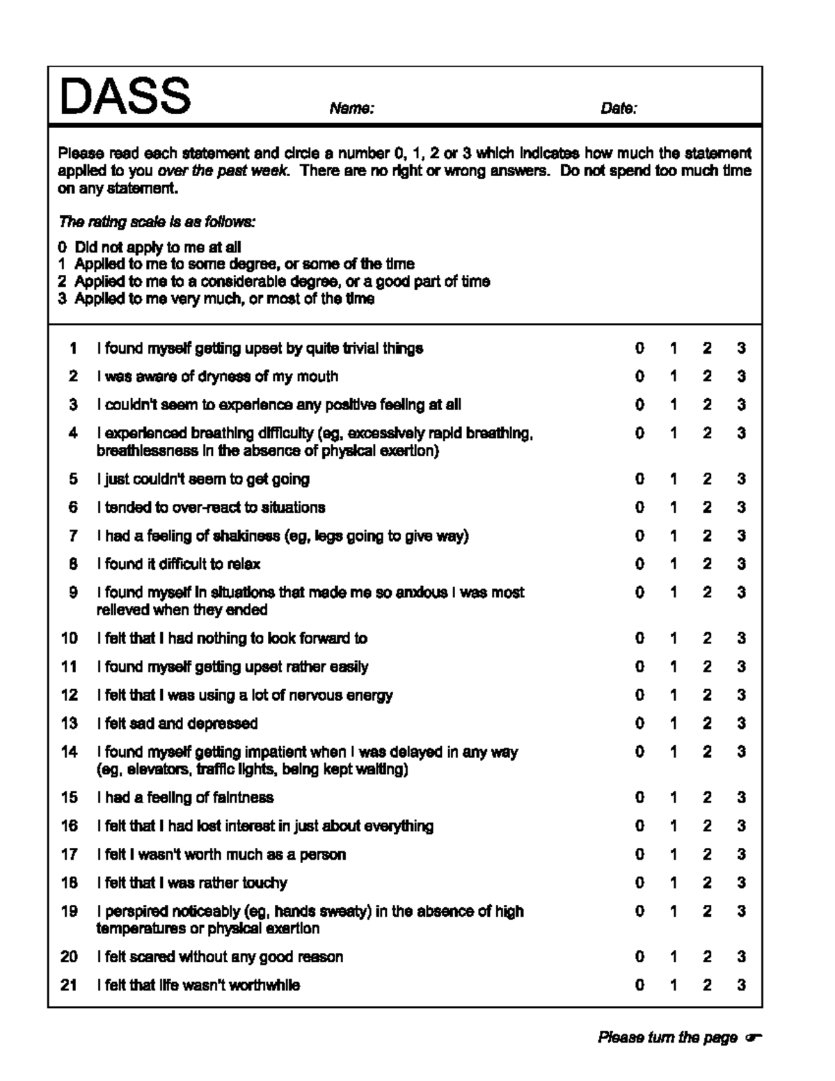 Dass - BS Psychology - Studocu
