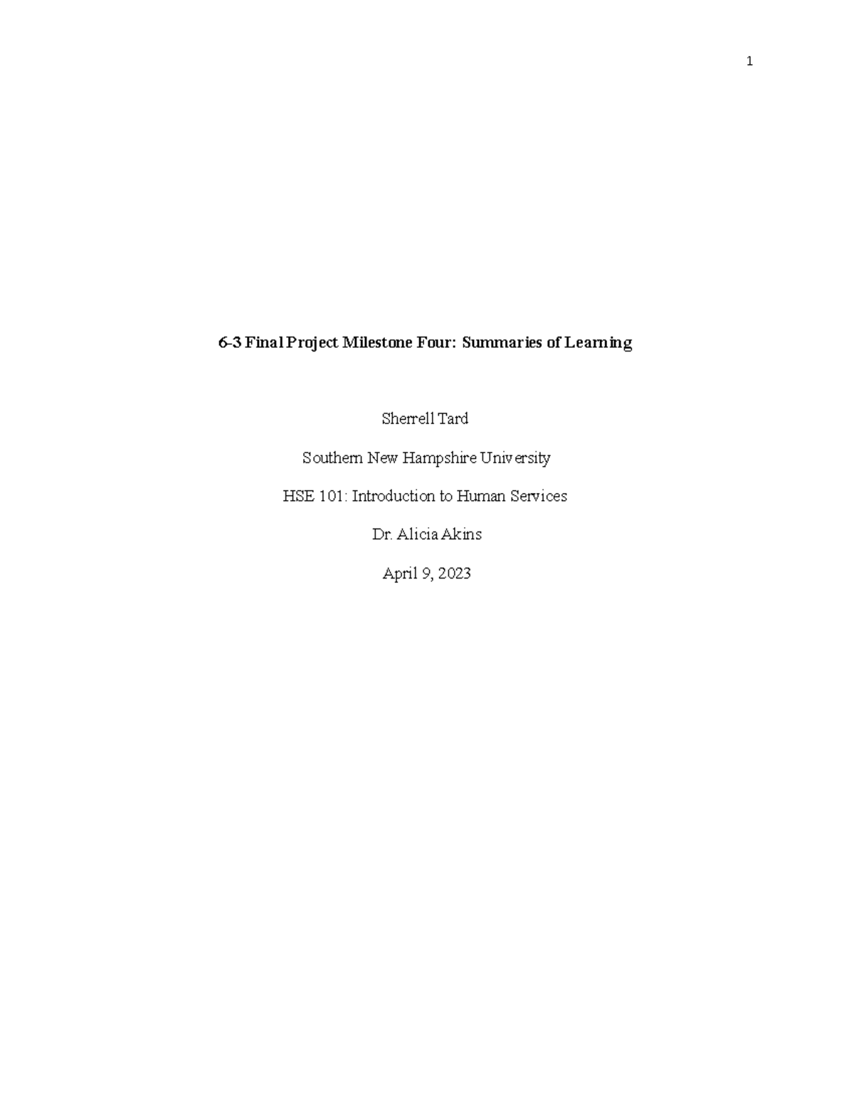 6 3 Final Project Milestone Four Summary Of Learning 1 6 3 Final Project Milestone Four