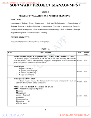 Project LIFE Cycle AND Effort Estimation - UNIT II - PROJECT LIFE CYCLE AND EFFORT ESTIMATION 2 ...