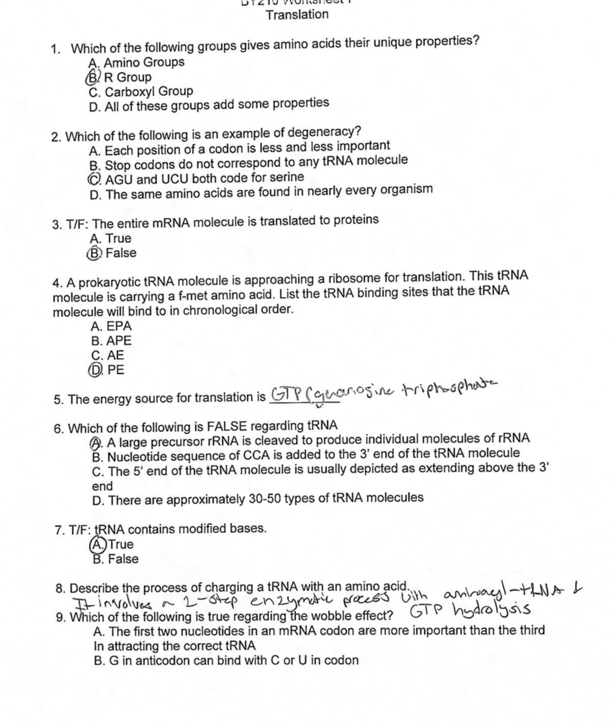 BY 210 Worksheet 7 - BY 210 - Studocu