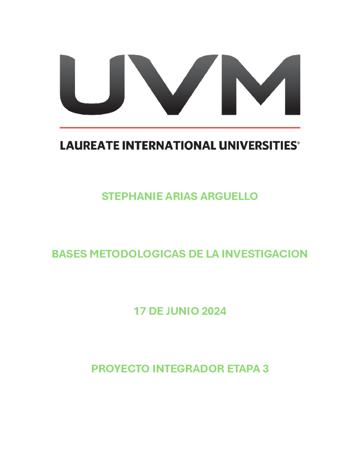 Proyecto integrador etapa 3 bases - STEPHANIE ARIAS ARGUELLO BASES ...