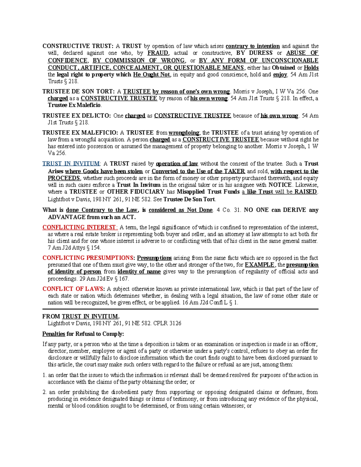 Constructive Trust rev 2 - CONSTRUCTIVE TRUST: A TRUST by operation of ...