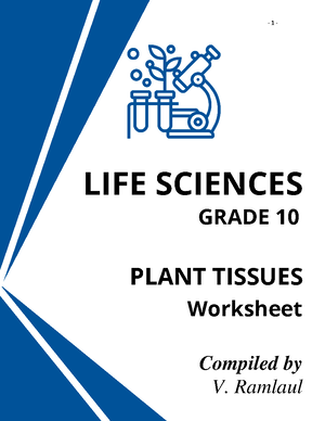 Gr10 LS Animal Tissues WS - LIFE SCIENCES Animal Tissues Grade 10 ...