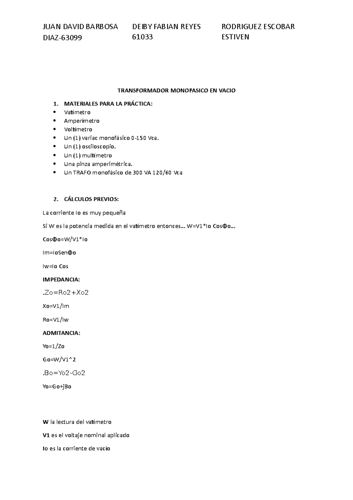 Documento 1 - manejo y características de un trasformador monofisismo ...
