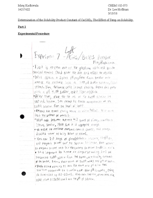 Lab makeup assignment - Section 65 Group 5 Bio-122 Lab 18 April 2019 ...