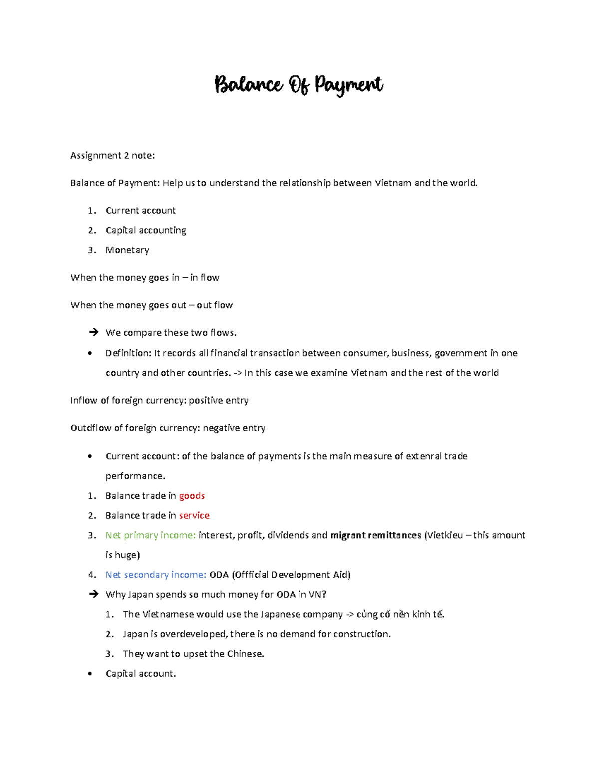 (10) Balance Of Payment - Country - Balance Of Payment Assignment 2 ...