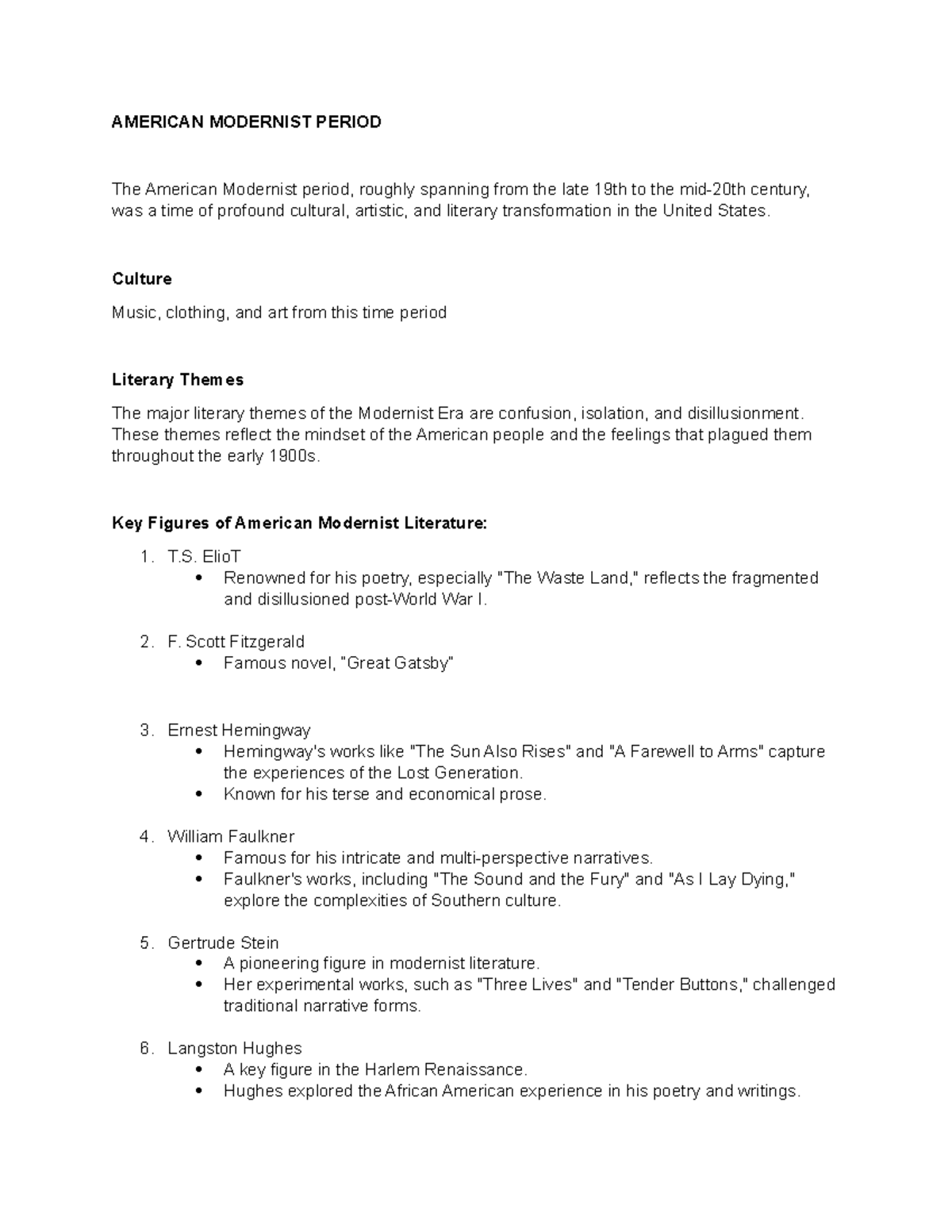 American Modernist Period - Culture Music, clothing, and art from this ...