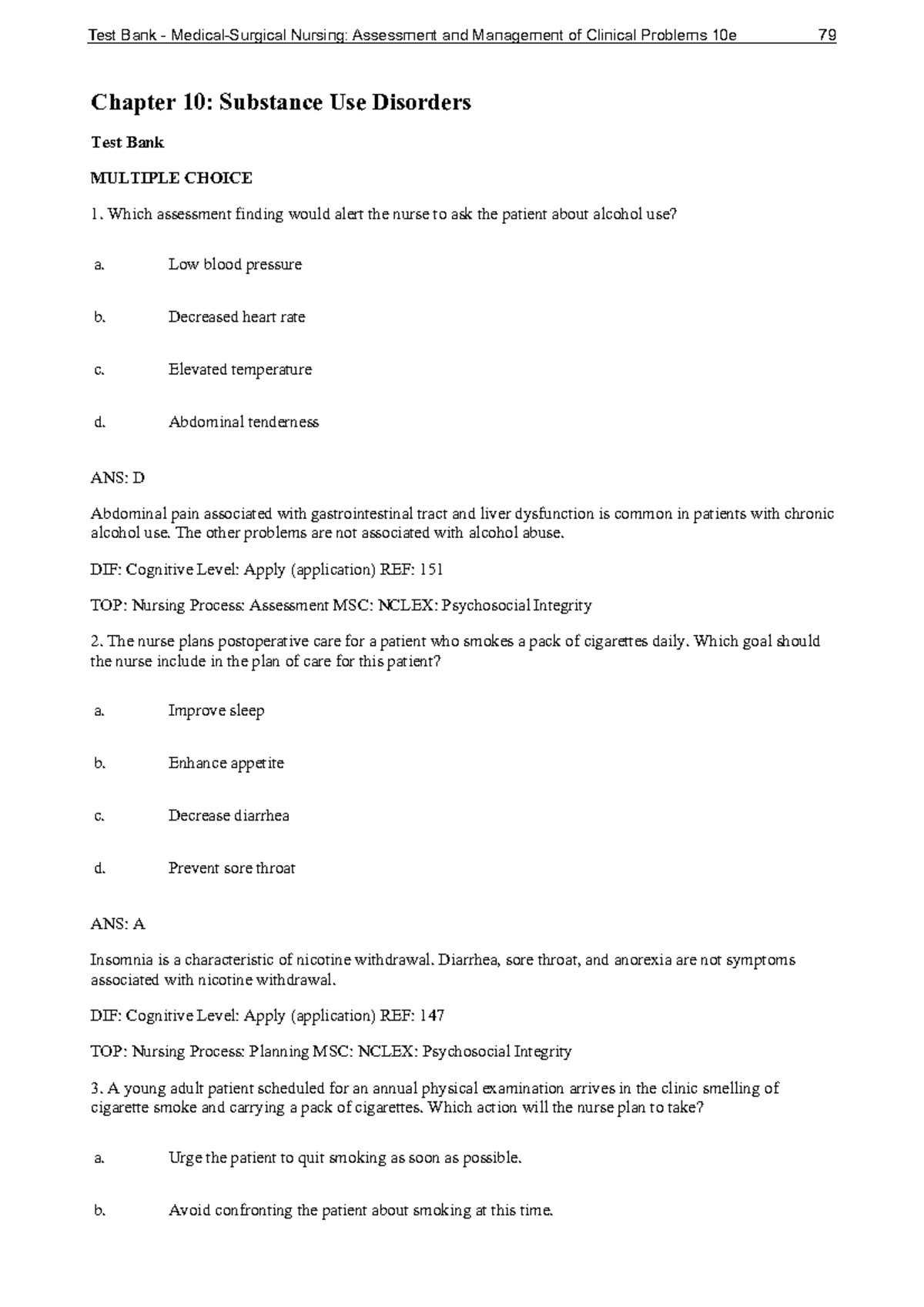 Chapter 10 Substance Use Disorders - Chapter 10: Substance Use ...