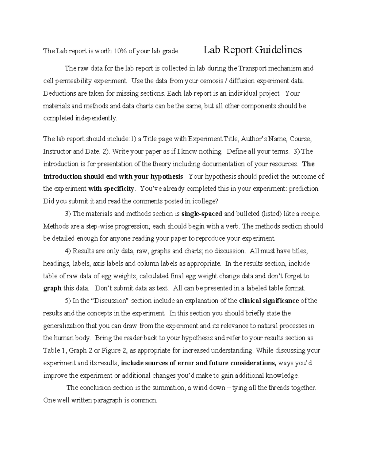 2110 Lab+report+guidelines - Tagged - The Lab report is worth 10% of ...