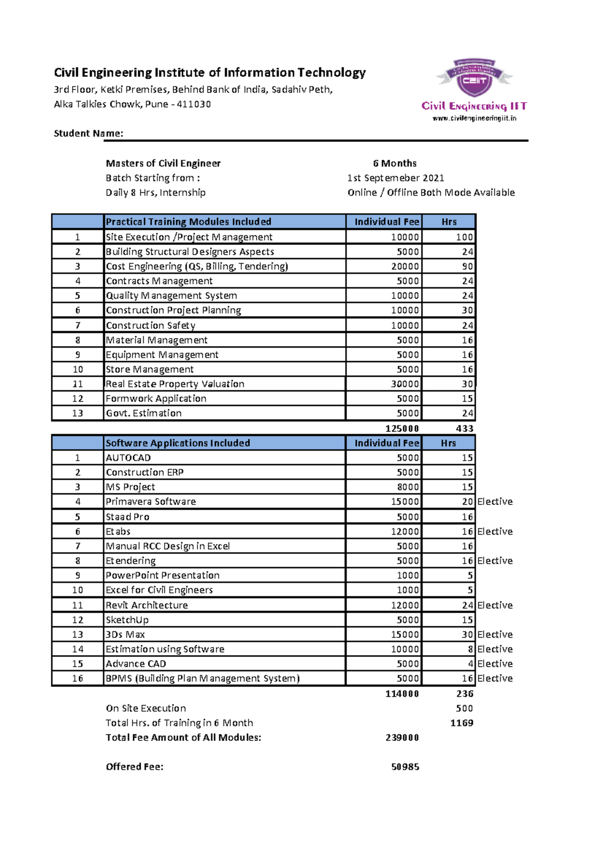 Masters of Civil Engineer - Civil Engineering Institute of Information ...