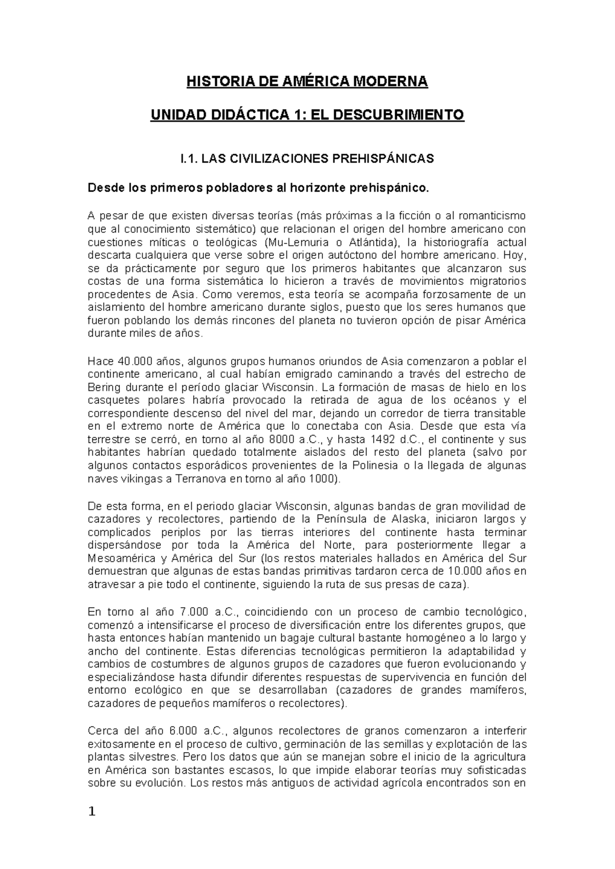 Historia Moderna DE America - HISTORIA DE AMÉRICA MODERNA UNIDAD ...