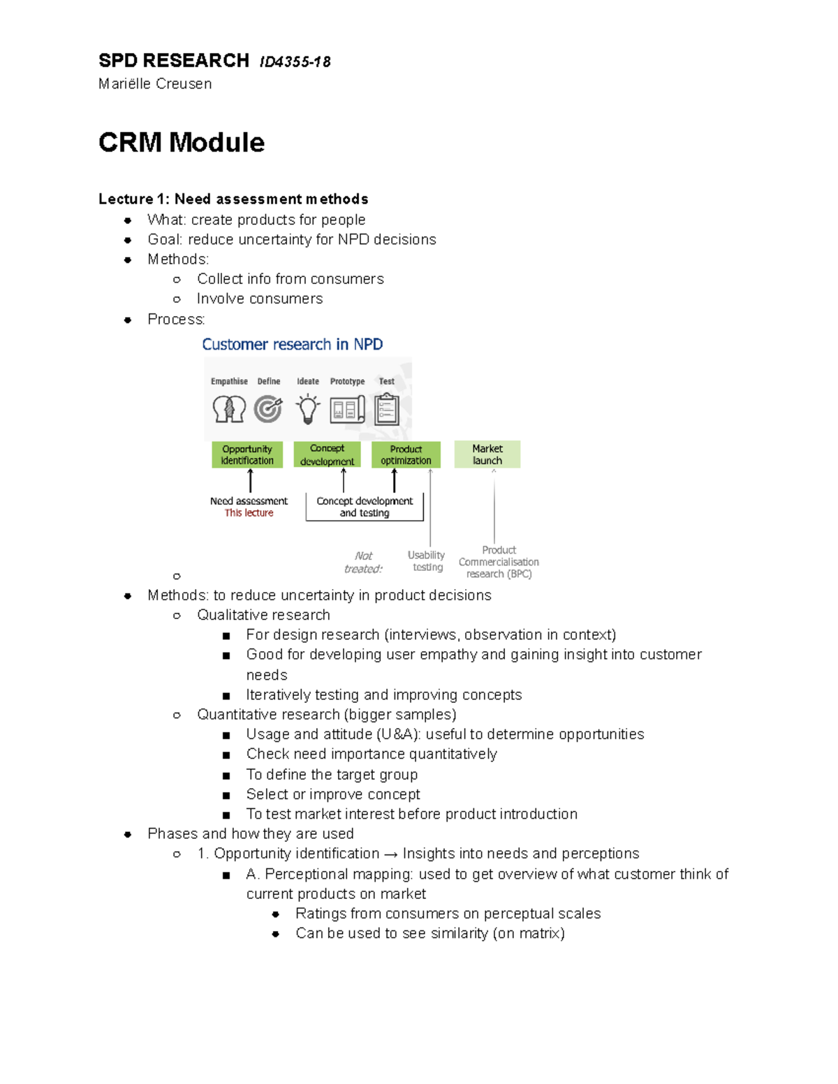 CRM Study Guide SPD Research ID4355-18 - Mariëlle Creusen CRM Module ...
