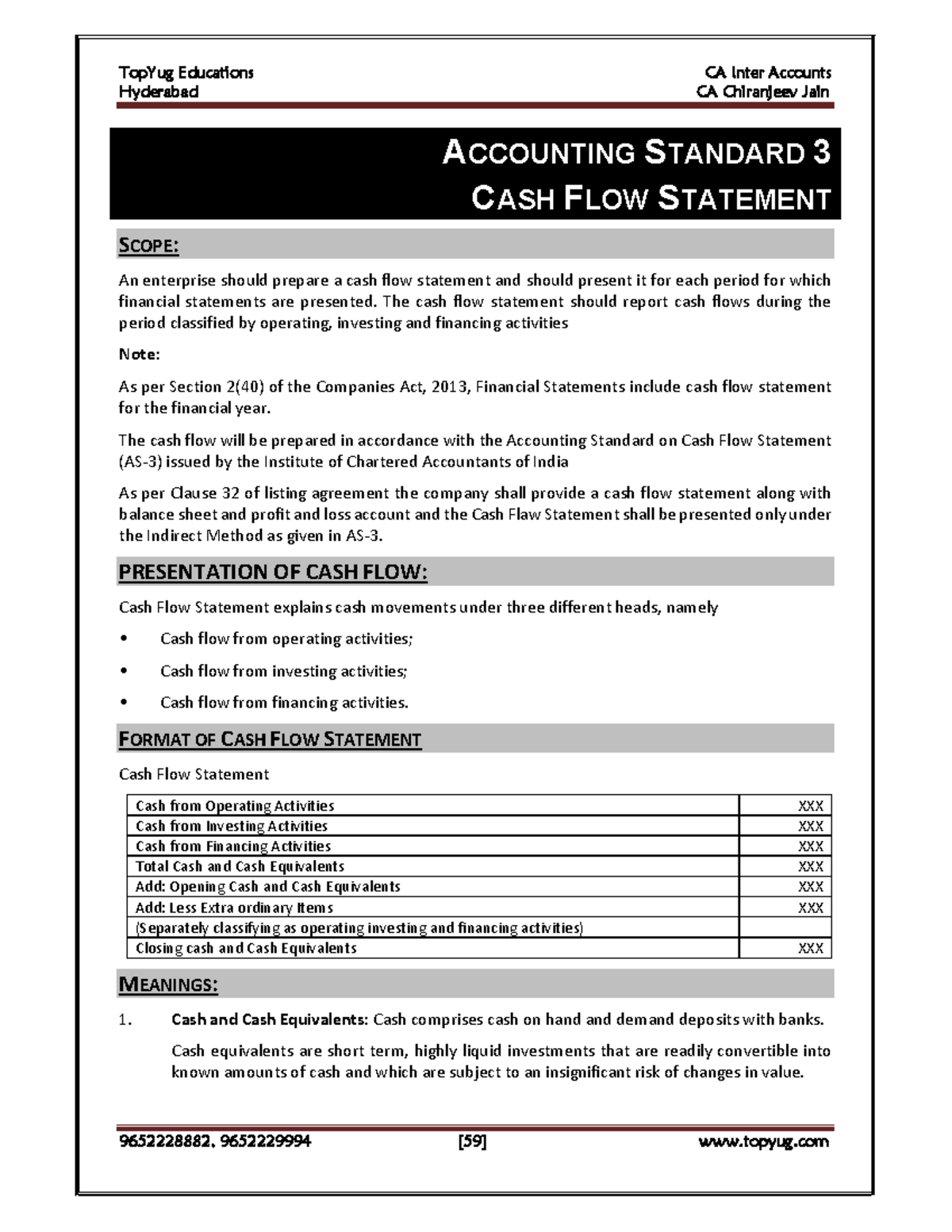 5 AS3 - Read for accounting standards - Hyderabad CA Chiranjeev Jain ...