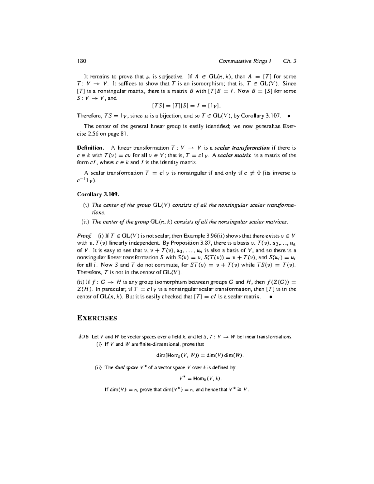 Basic Algebra 101 - 180 Commutative Rings I Ch. 3 It remains to prove ...