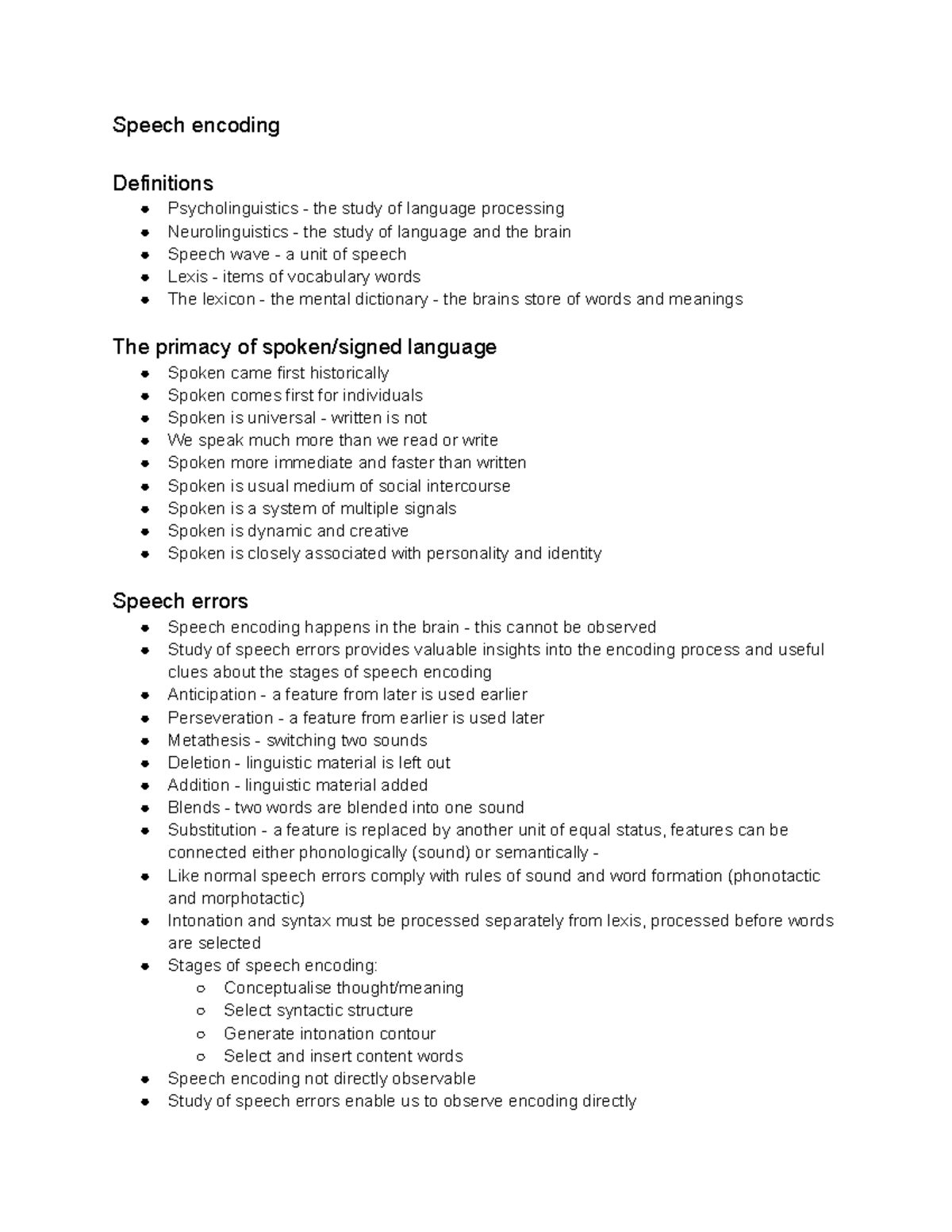 Lecture 4- speech encoding - Speech encoding Definitions ...