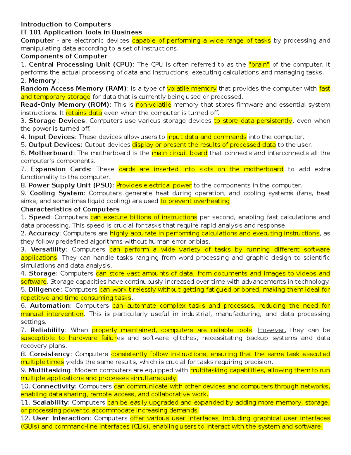 It-lec-Application tools in business - Introduction to Computers IT 101 ...