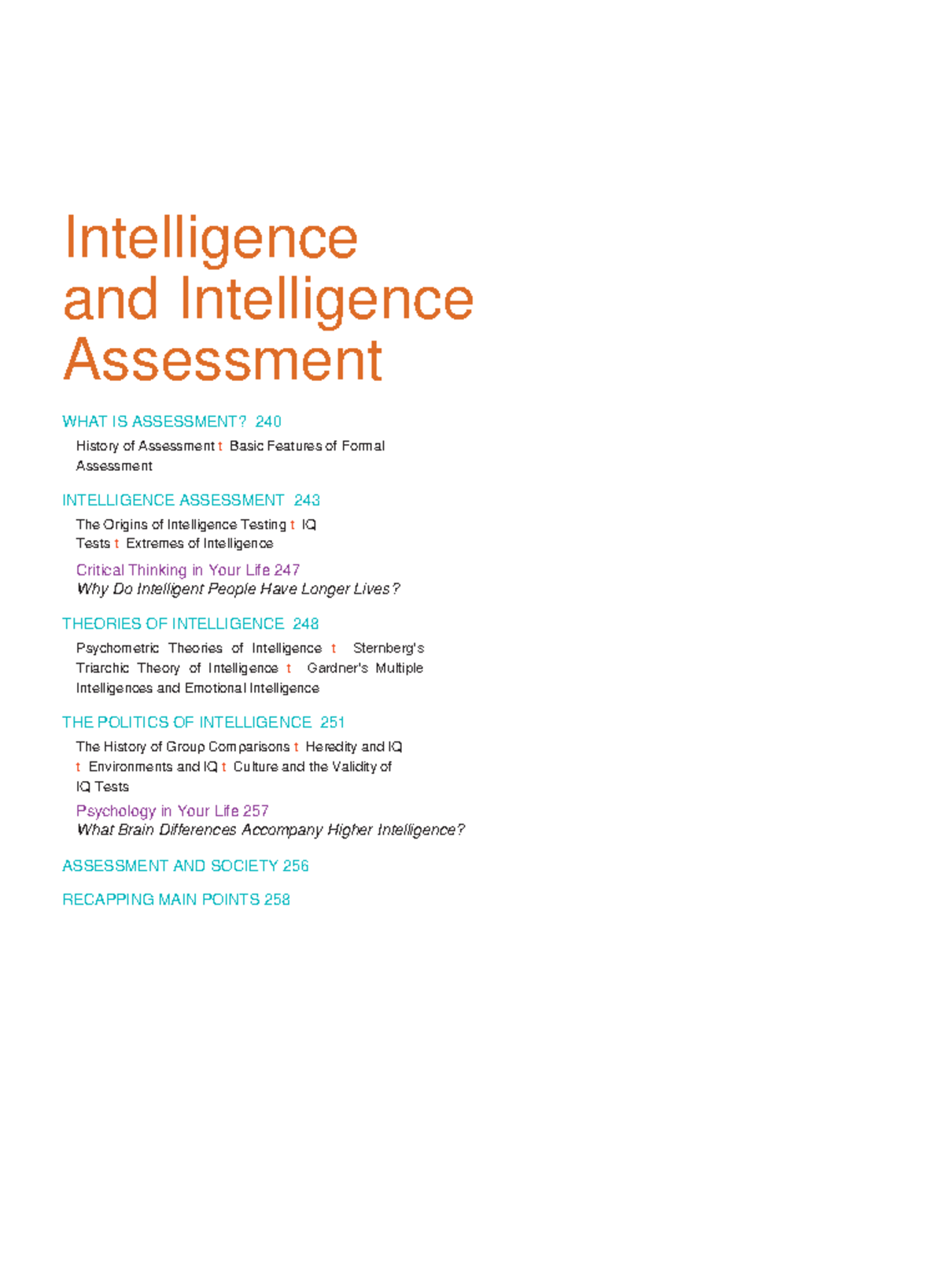 Intelligence-WHAT IS ASSESSMENT? INTELLIGENCE ASSESSMENT, THEORIES OF ...