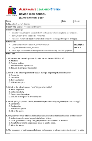 ELS Q2 LAS 1 - asdasfwqad - ALTERNATIVE LEARNING SYSTEM SENIOR HIGH ...