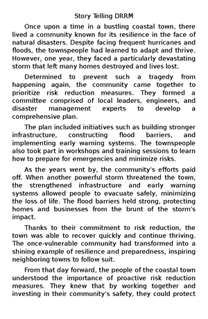 It's a Disaster - Notes - IT’S A DISASTER Disaster is "a sudden ...