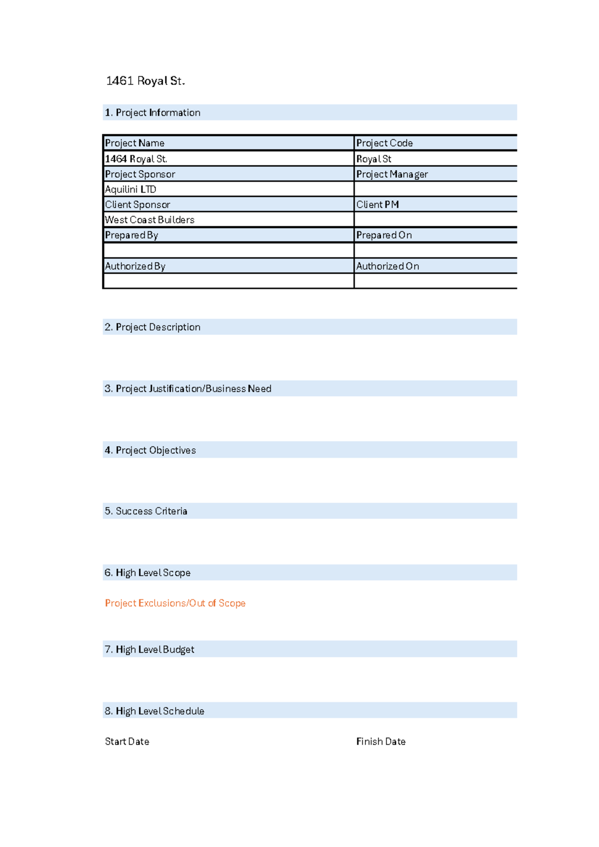 Charter - copia - 1461 Royal St. Project Exclusions/Out of Scope 2 ...