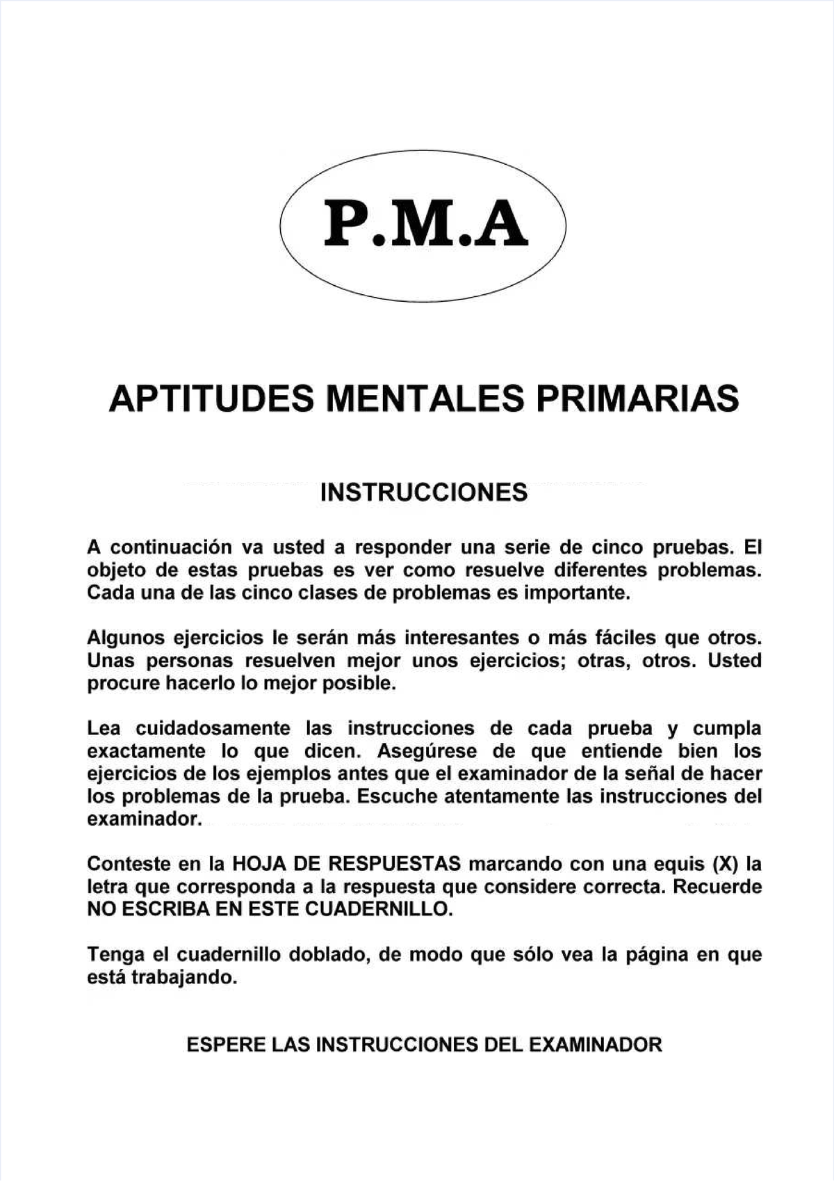 -prueba-pma-completa - Pruebas Psicológicas - Studocu