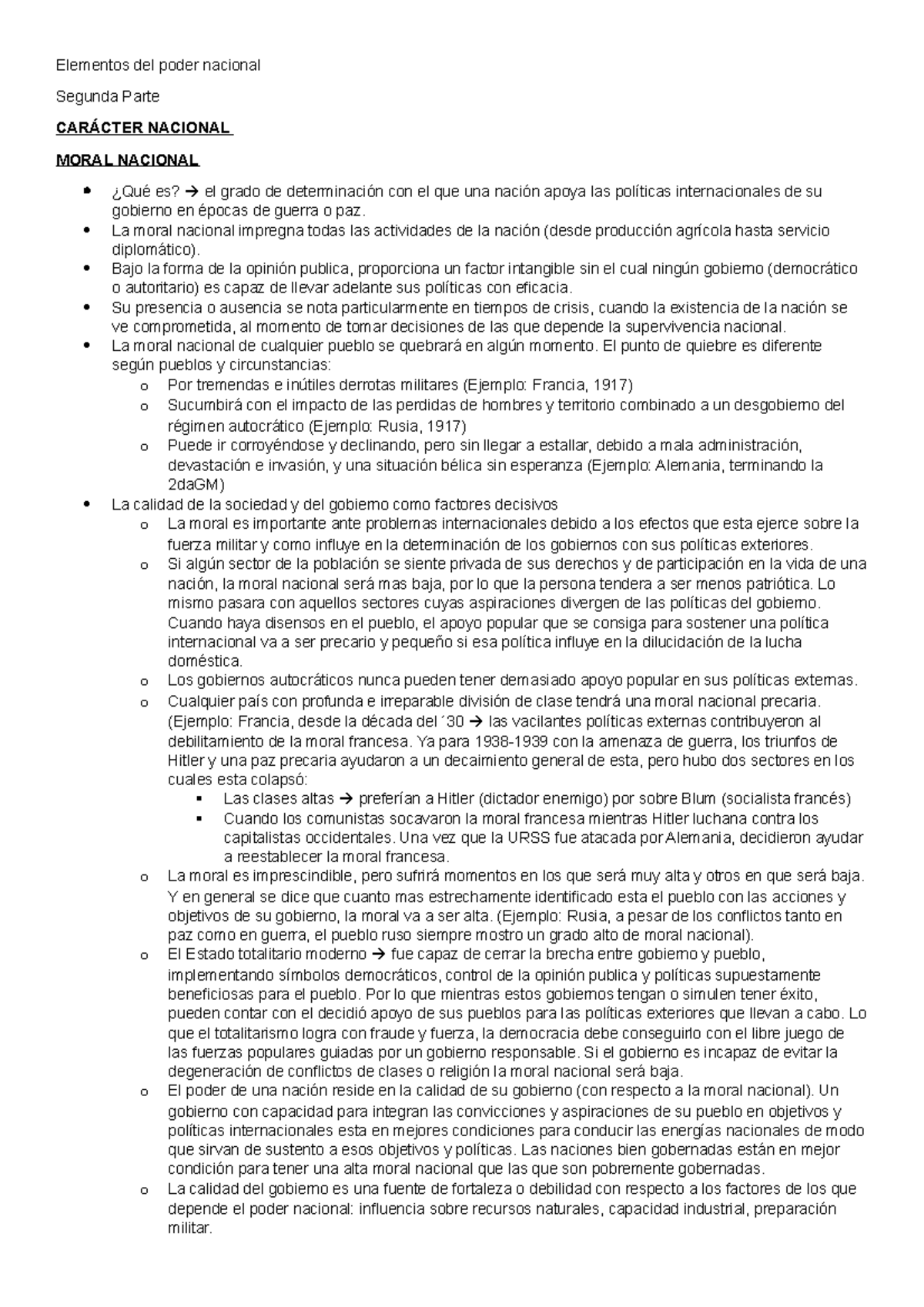 Morgenthau el poder nacional - Elementos del poder nacional Segunda ...