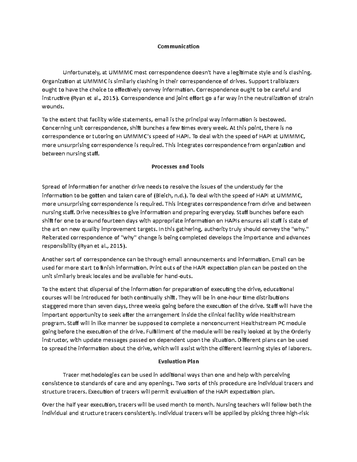 5-1 Milestone 4-2 - Module 5: Implementation of QI plan - Communication ...