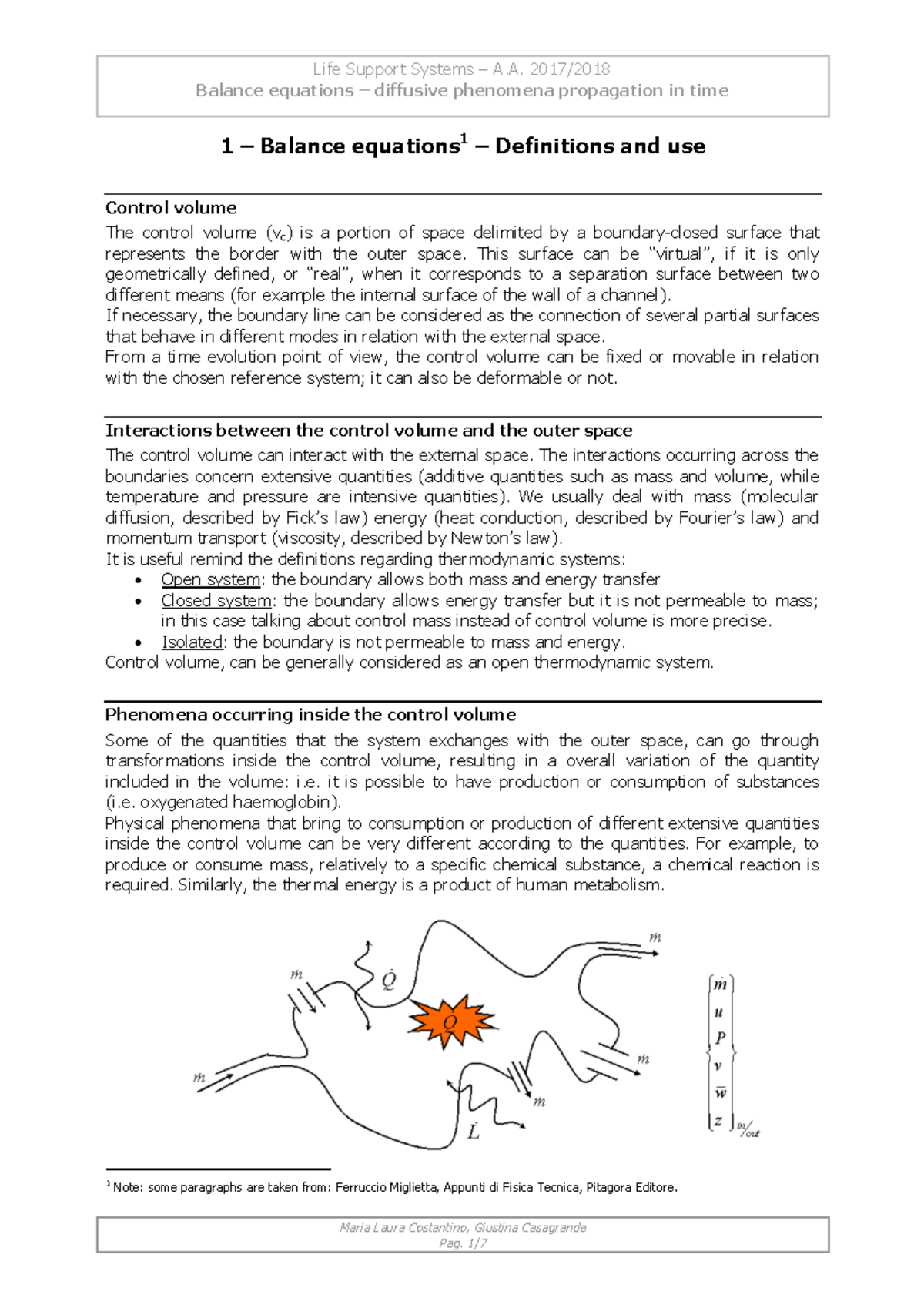 LSS practical 1 with solutions - Balance equations – diffusive ...