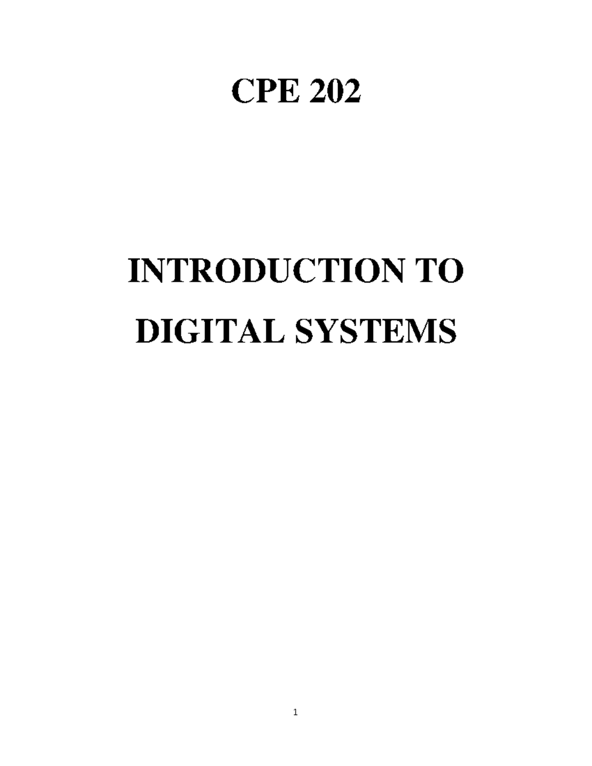 RUN CPE 202 095515 - nothing much - CPE 202 INTRODUCTION TO DIGITAL ...