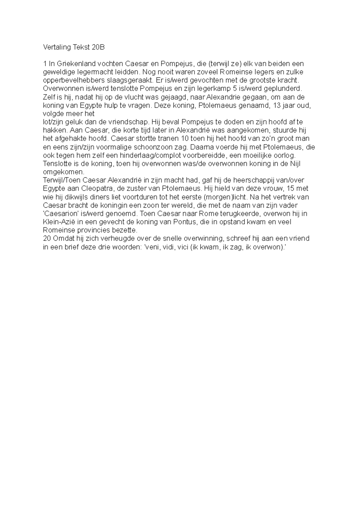 Fortuna vertaling tekst 20B - Vertaling Tekst 20B 1 In Griekenland ...