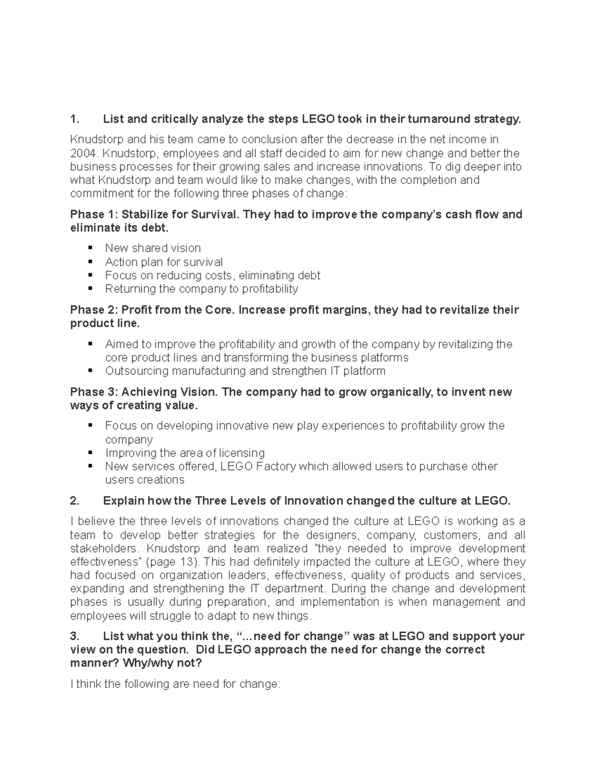 Activity #4 2 - assignment - 1. List and critically analyze the steps ...