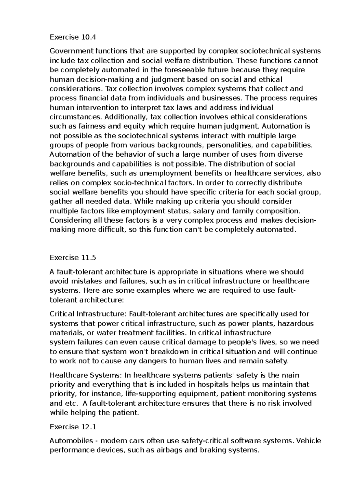 Software Engineering - Assignment - Exercise 10. Government functions ...