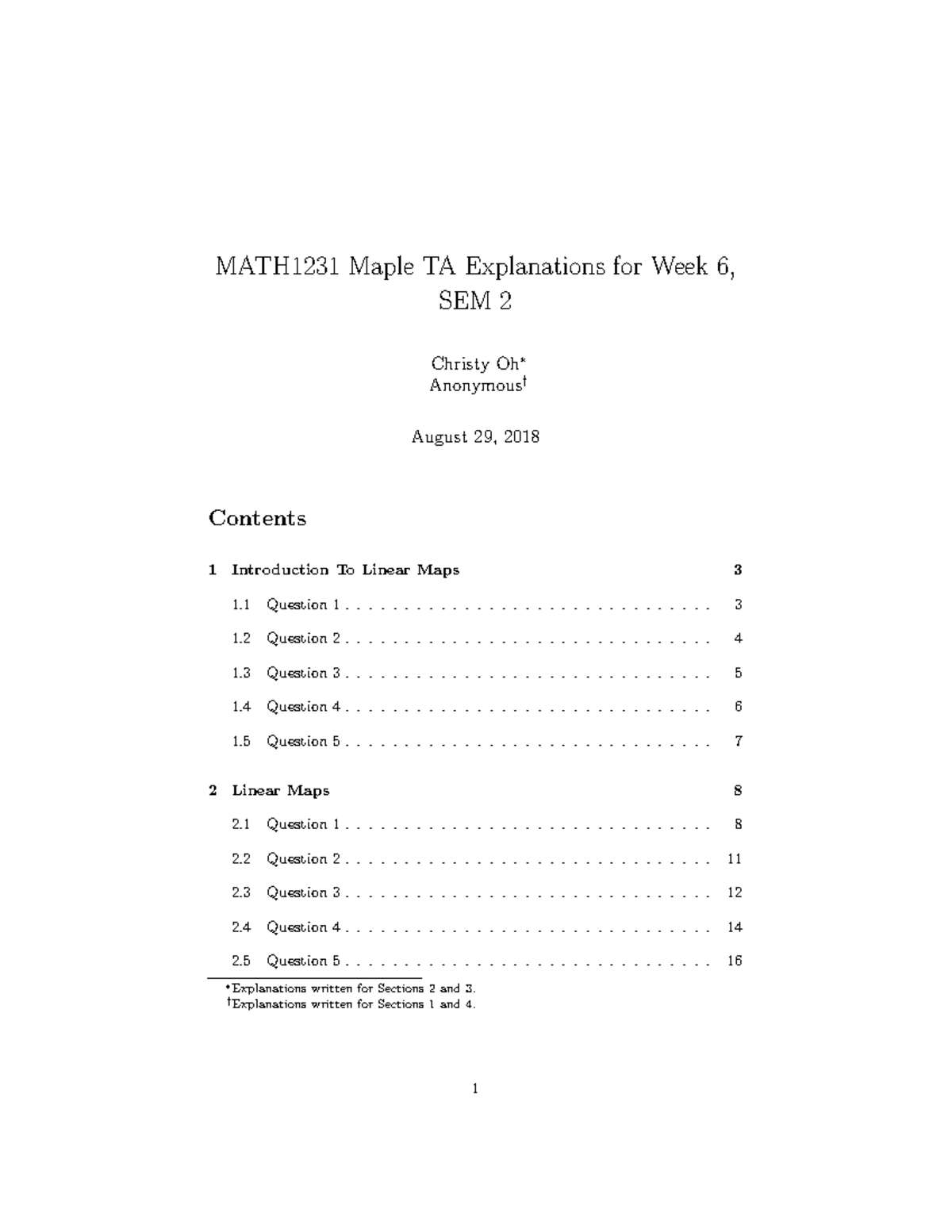 Week 6 - weewew - MATH1231 Maple TA Explanations for Week 6, SEM 2 ...