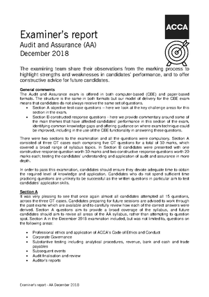 Mind Map - Other material - ACCA AA Section A Mind Map Audit framework ...