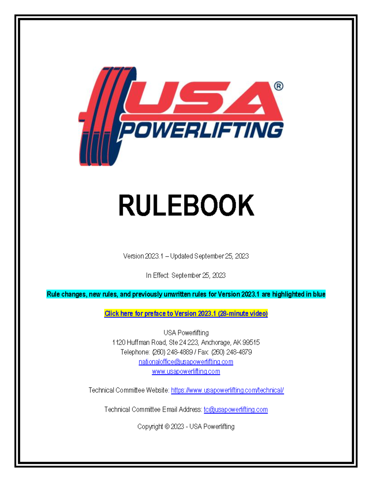 Usapl-Rulebook-v2023 - RULEBOOK Version 202 3 .1 – Updated September 25 ...
