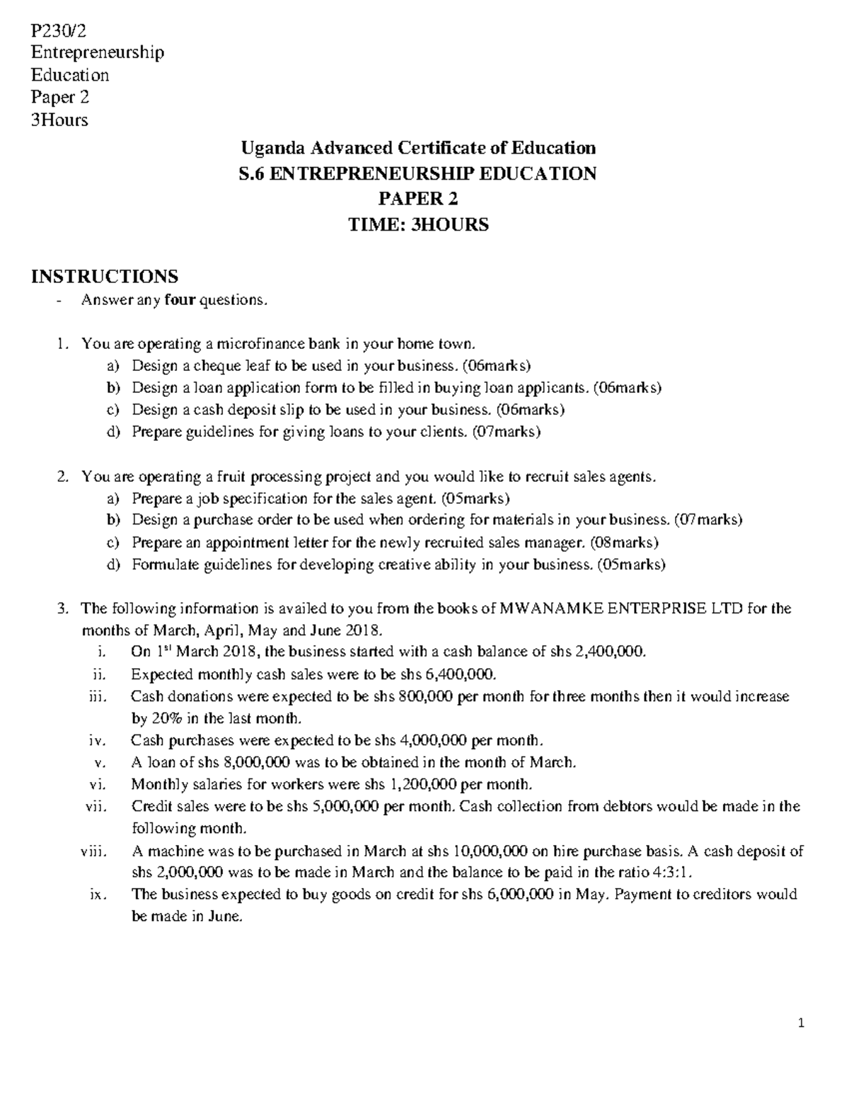 Entrepreneurship 22 - 1 P 230 / 2 Entrepreneurship Education Paper 2 3 ...