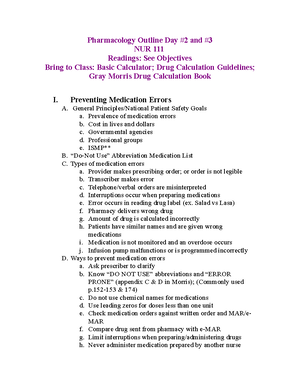 Medication Administration Lecture Notes - General Principles Nurse’s ...