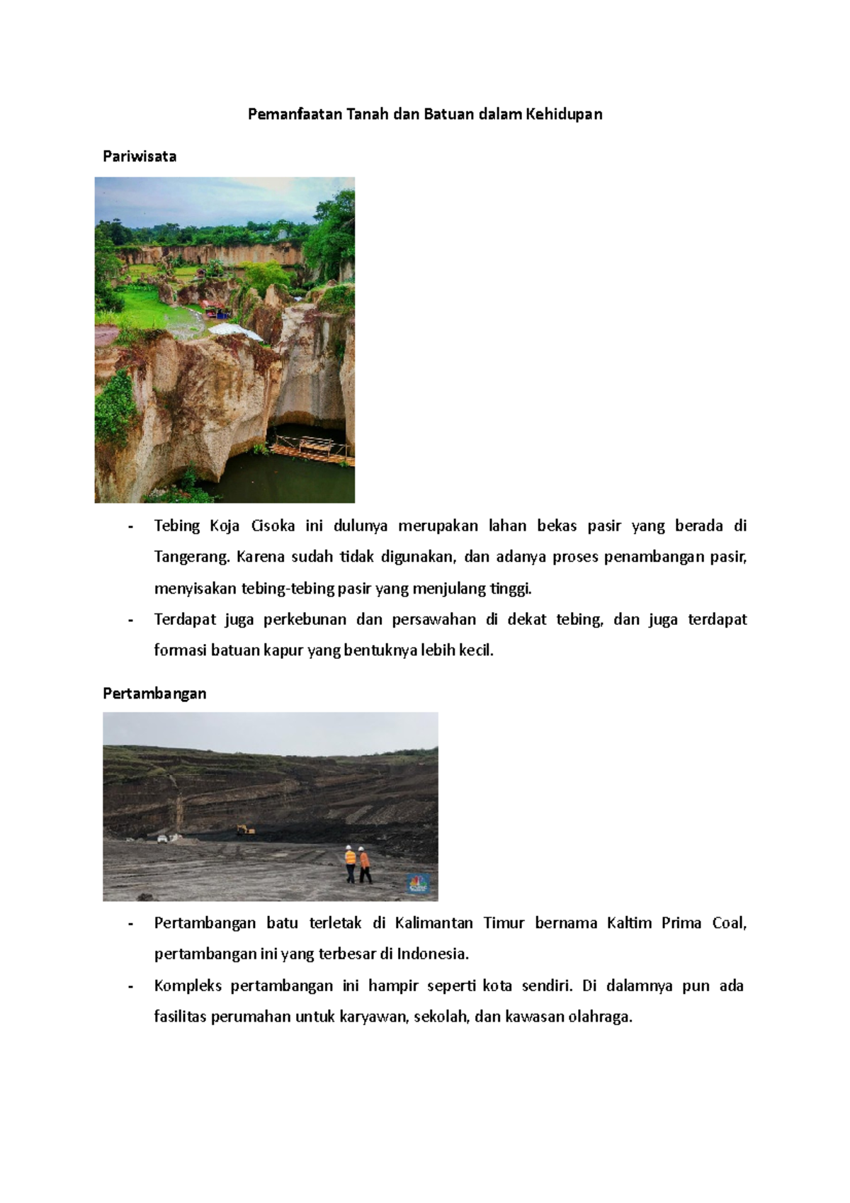 Pemanfaatan Tanah dan Batuan dalam Kehidupan - Pemanfaatan Tanah dan ...