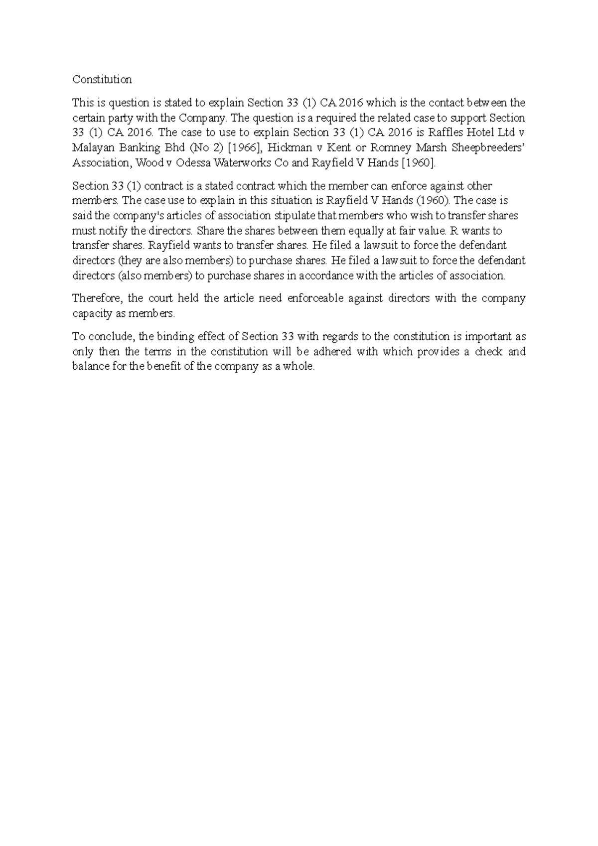 Constitution - short notes for study purpose, fighting for exam ...