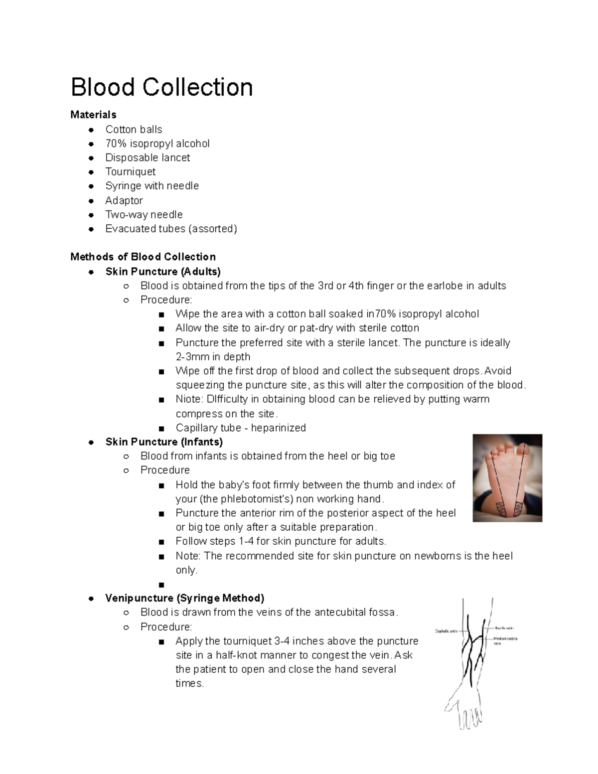 Lesson 1 Blood Collection Technique - Hematology 1 - Blood Collection ...
