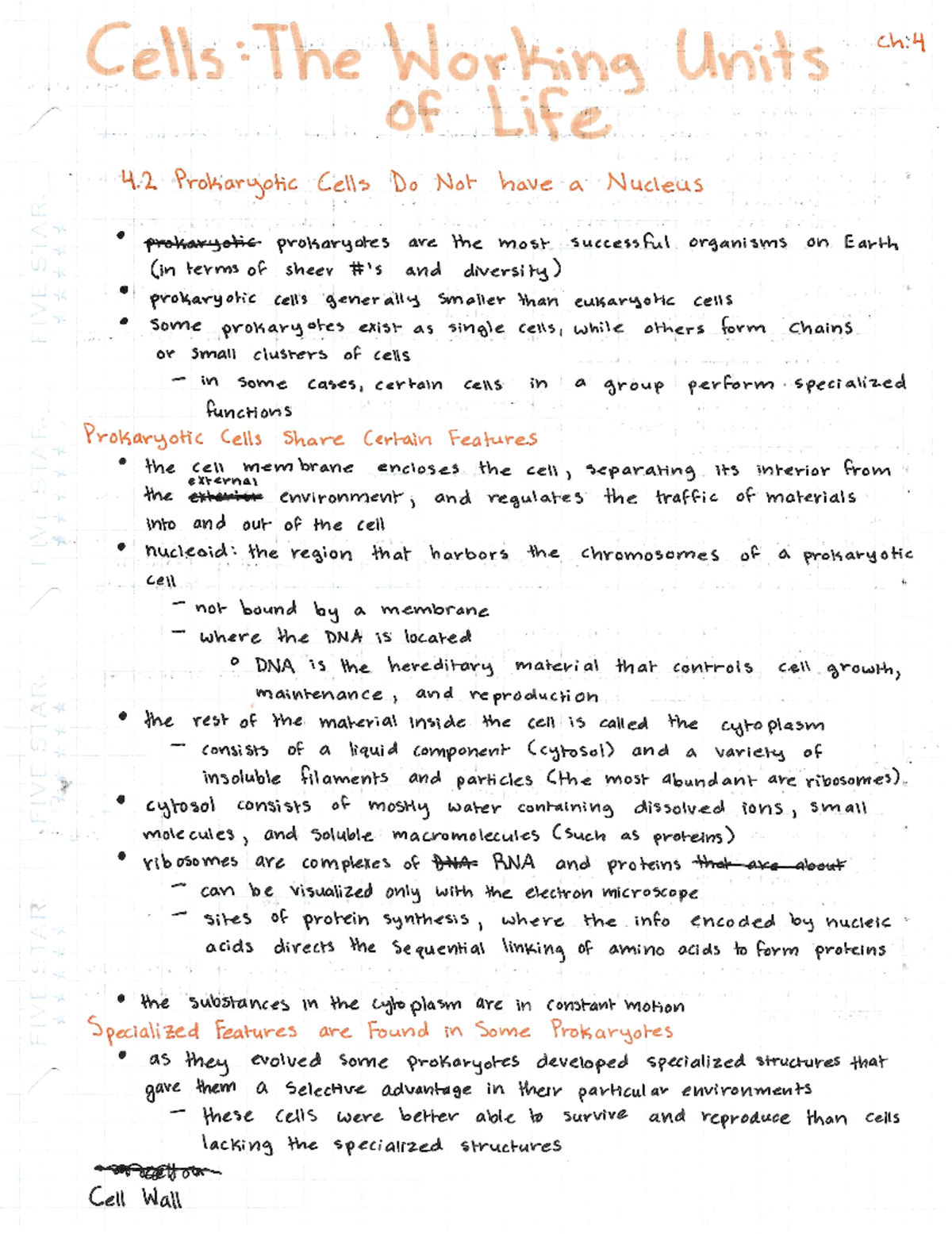 Cells: The Working Units of Life - 4.2 - Studocu