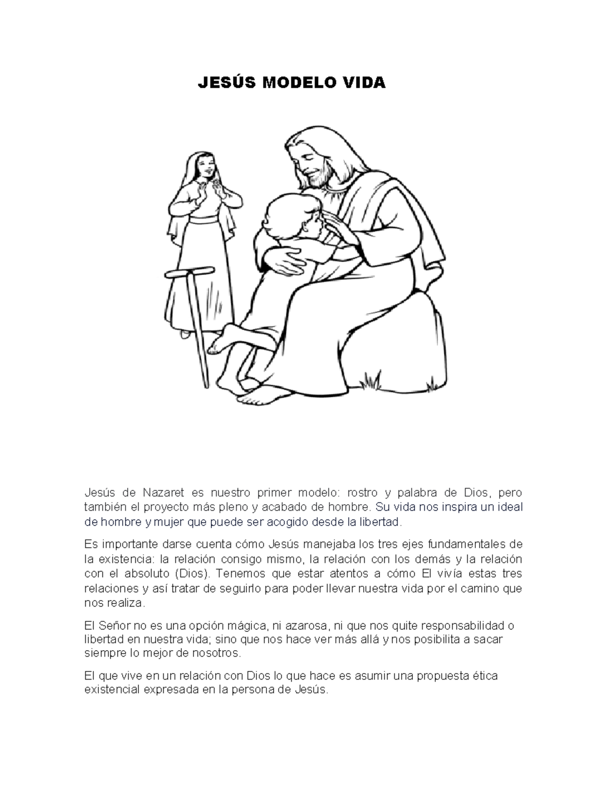 JESÚS MODELO VIDA Je