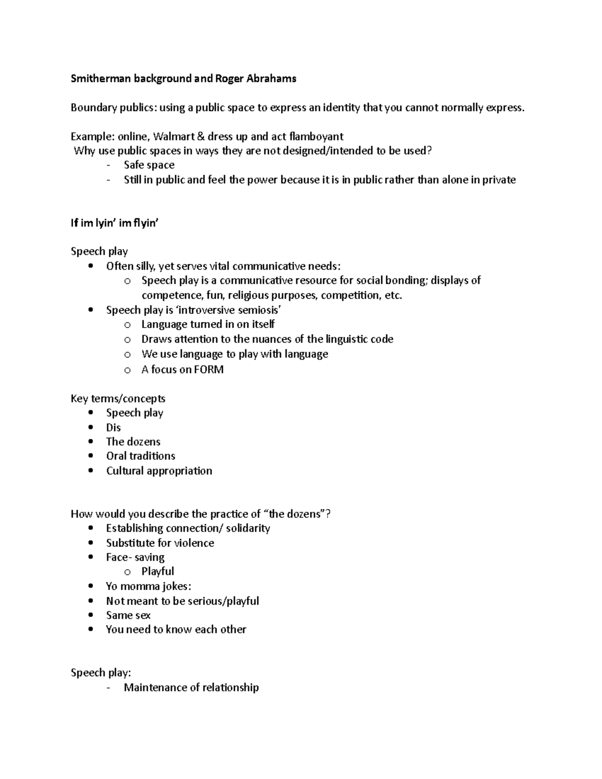 Smitherman background and Roger Abrahams - Smitherman background and ...