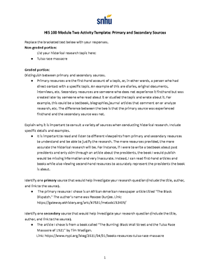 HIS 100 Module One Activity Template (1) - HIS 100 Module One Activity ...