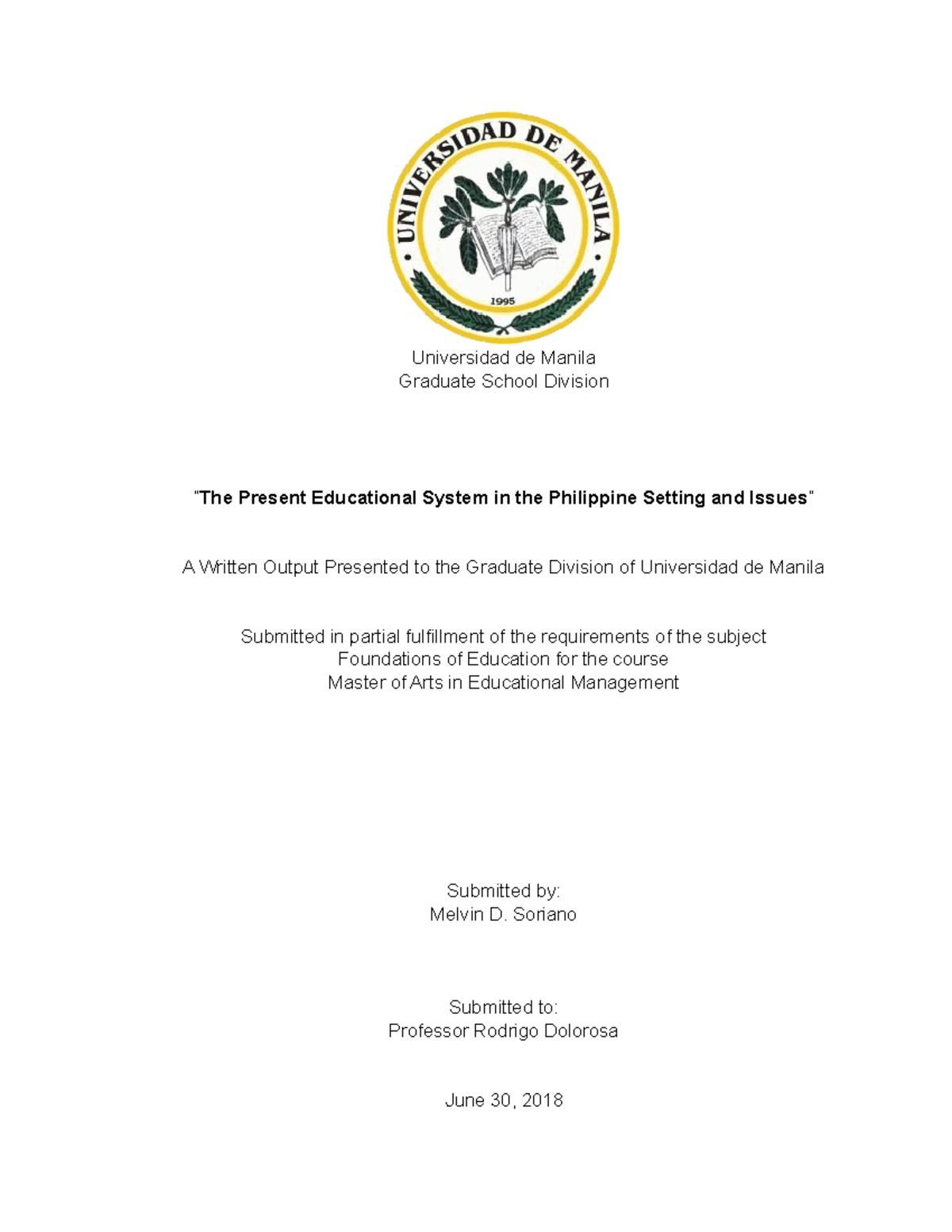 The Present Education System In The Philippine Setting And Issues the-present-education-system-in-the-philippine-setting-and-issues