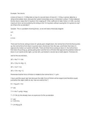 Physics Lecture Notes 5 - Example: Car Chase A car traveling at a ...