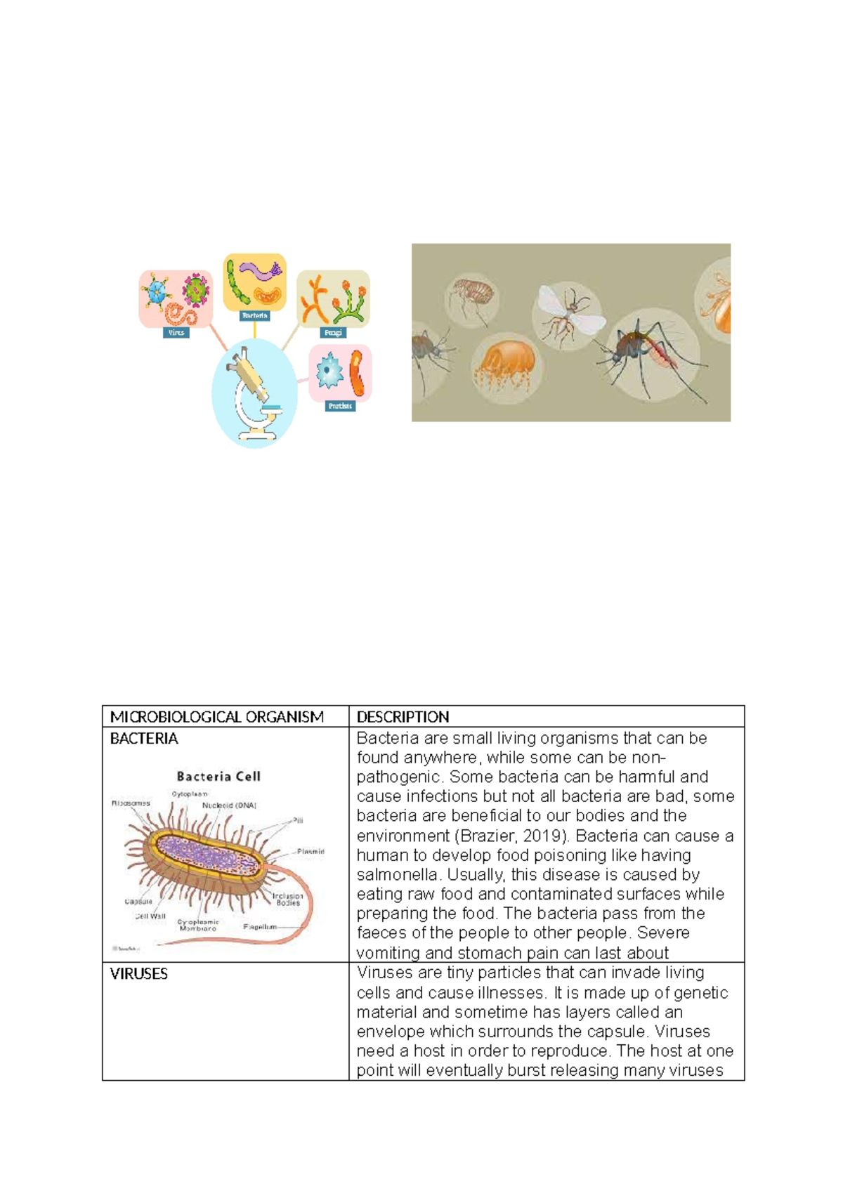 Infection diseases 1 - n/a - MICROBIOLOGICAL ORGANISM DESCRIPTION ...