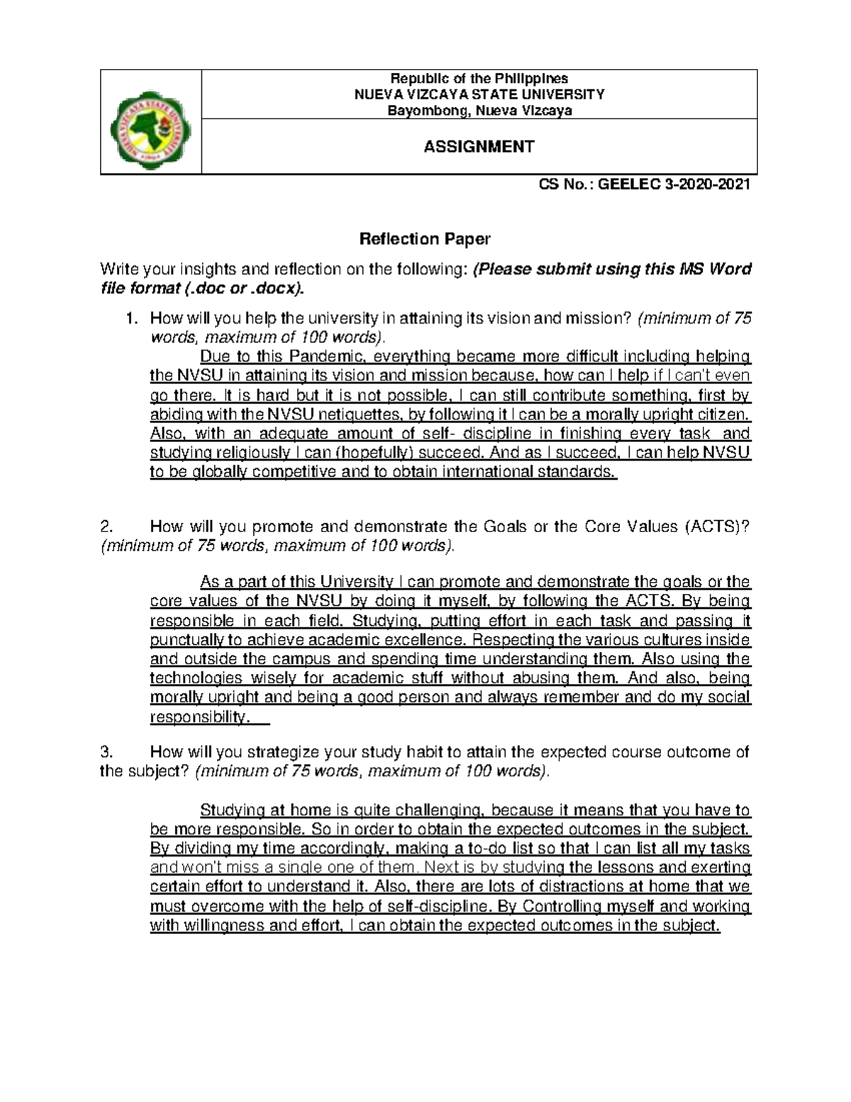 Module 1 a.1 Geelec 3 - earth and ecosystem - Republic of the ...